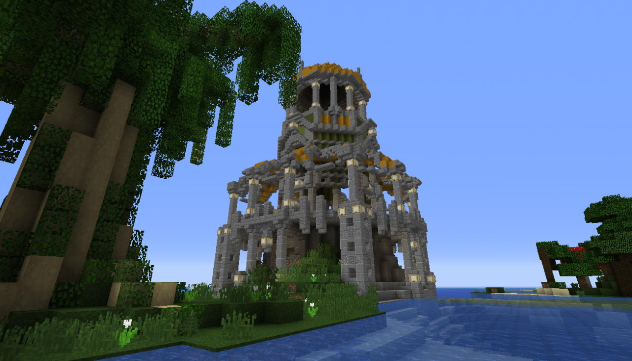 Seaside Spawn Tower Minecraft Map
