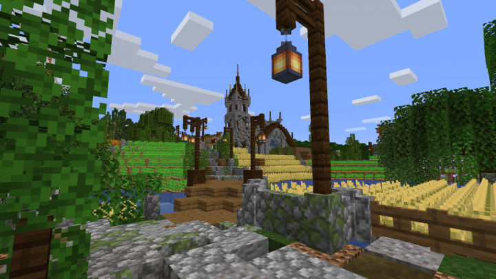 The lovely town of Fernfields Minecraft Map