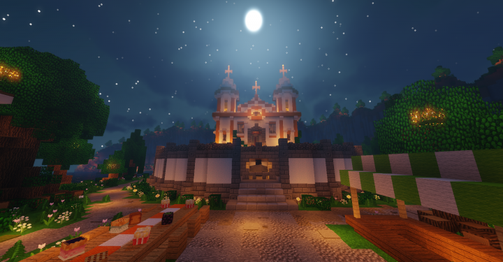 Portuguese colonial Palace and Village Minecraft Map