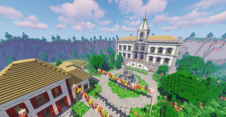Portuguese colonial Palace and Village Minecraft Map