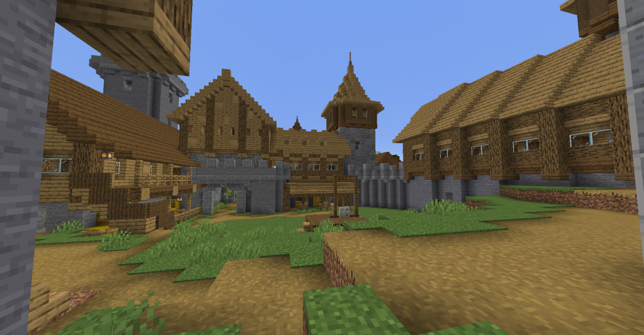 Medieval 1.14 Castle + Custom Village Project (UPDATED) Minecraft Map