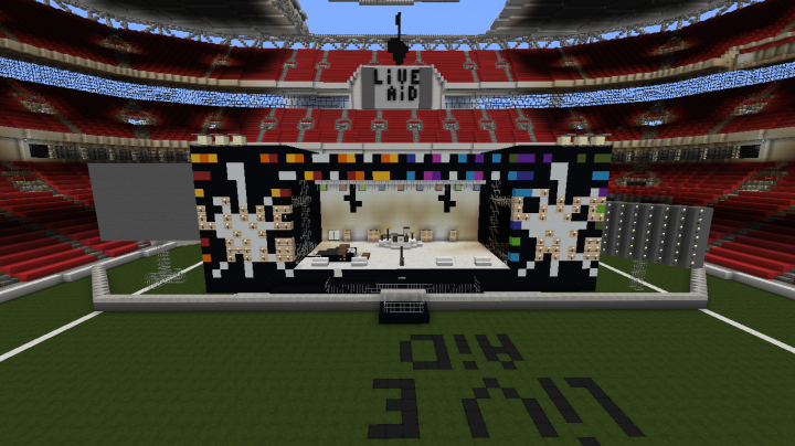 Live Aid wembley Minecraft Map