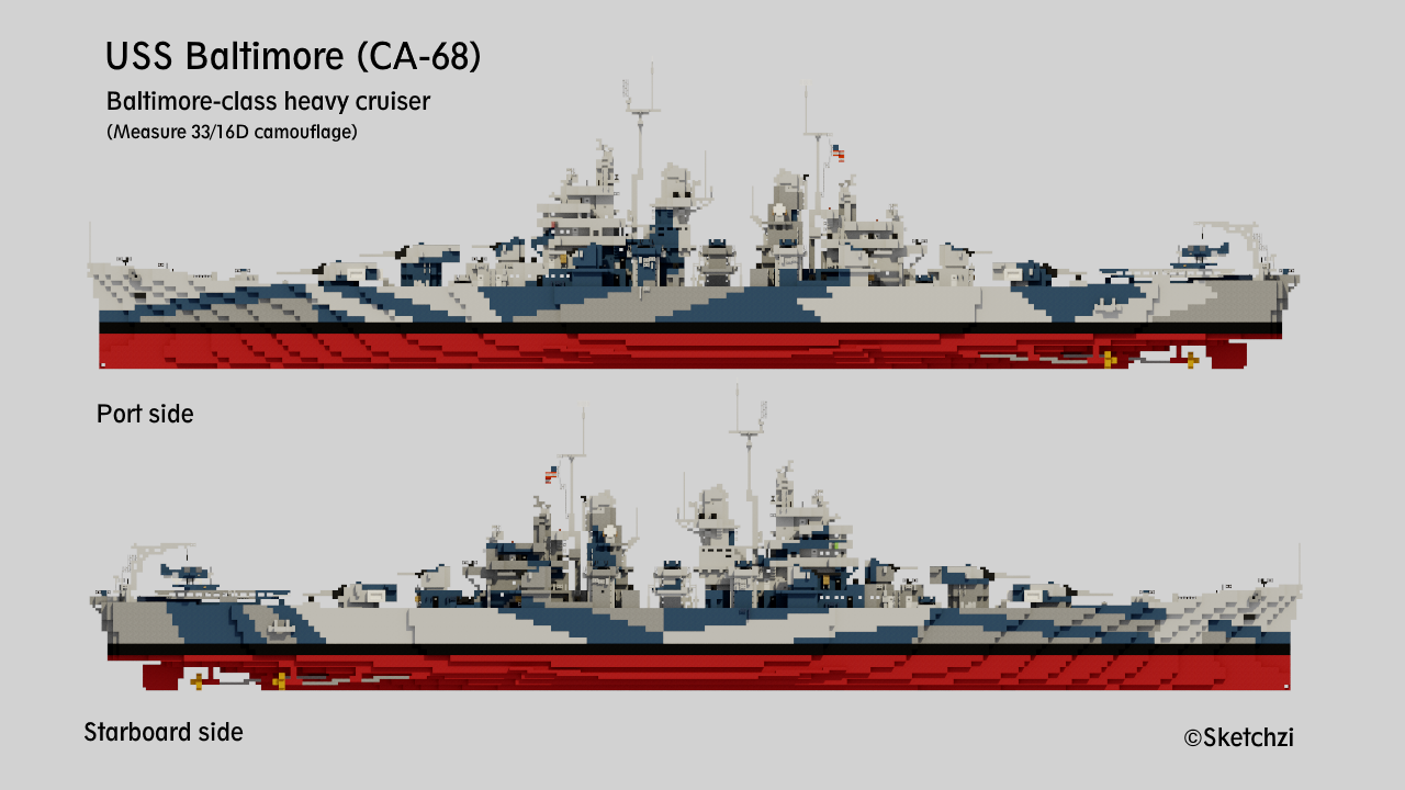 USS Baltimore (CA-68) Minecraft Map
