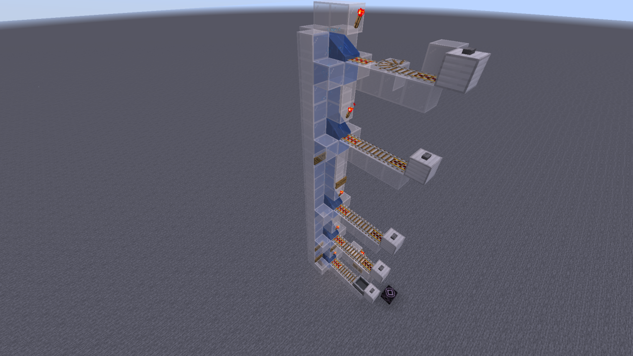 Water Powered Multi-Floor Cyclers Minecraft Map