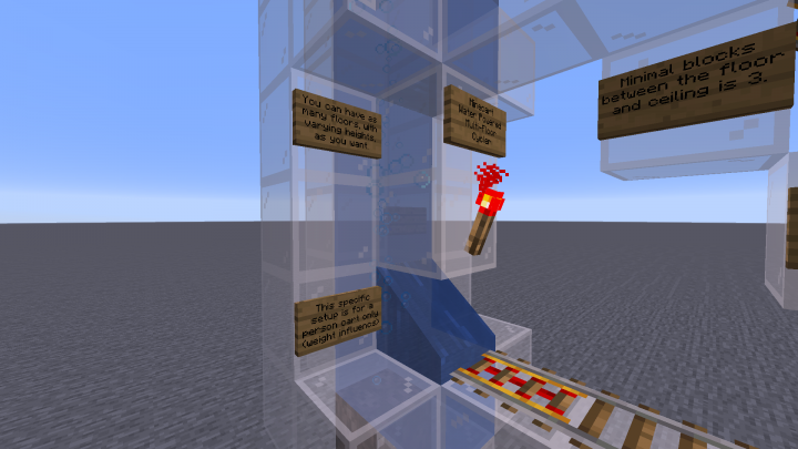 Water Powered Multi-Floor Cyclers Minecraft Map