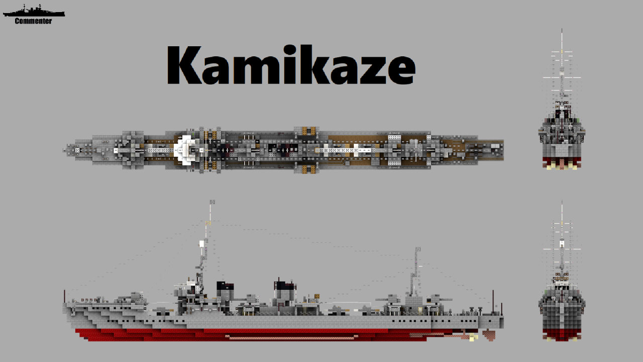 IJN Kamikaze Class 1:1 Scale (June 2019) Minecraft Map