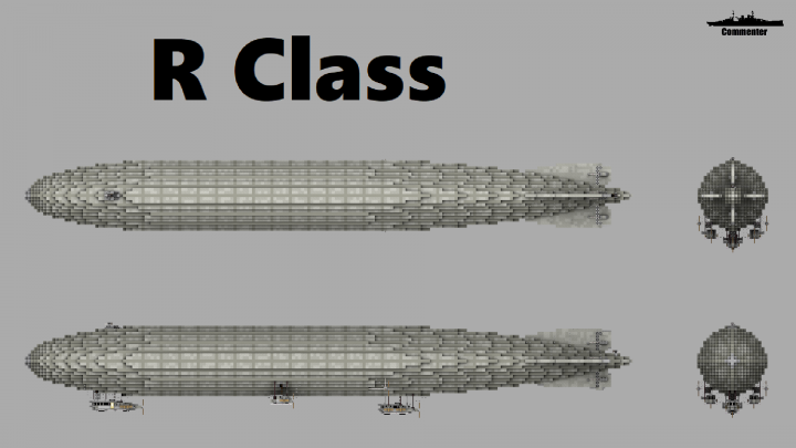 R Class WW1 Zeppelin (L 30) 1:1 Scale Minecraft Map