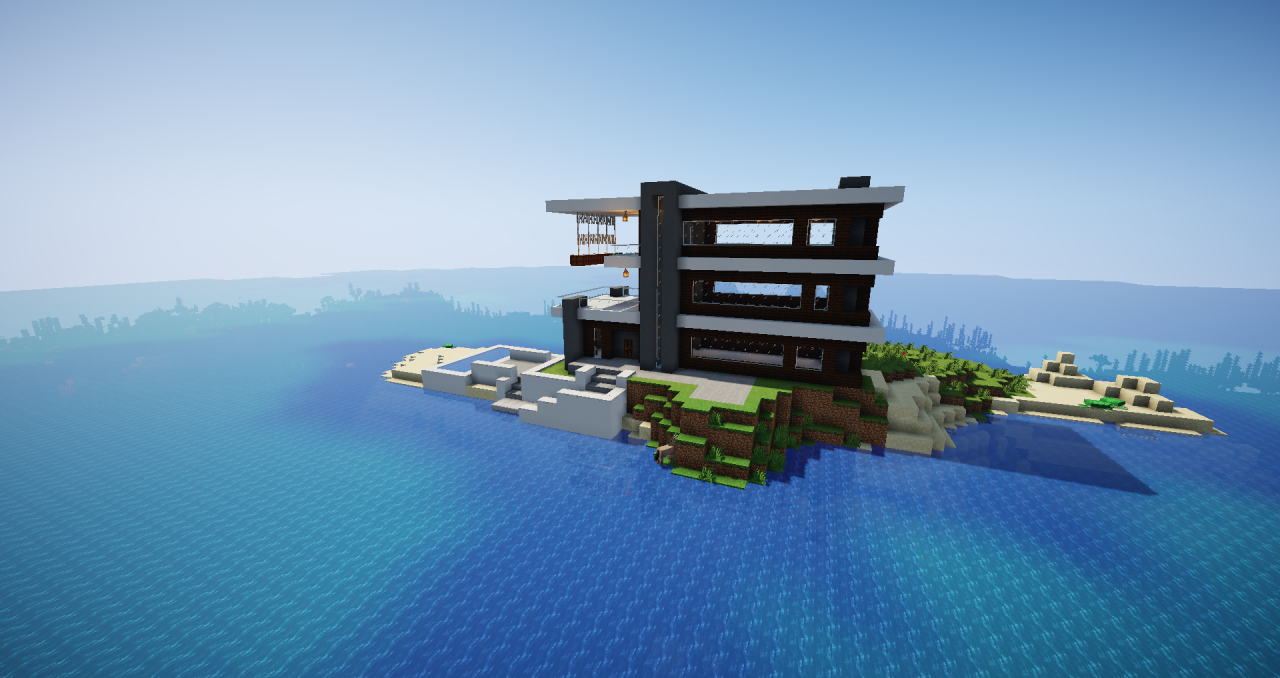 1.14.2 Modern Island Home Minecraft Map
