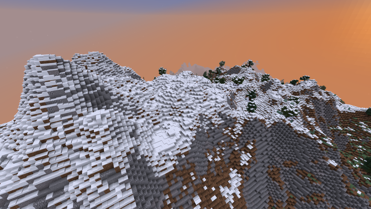 colored-water mountains Minecraft Map