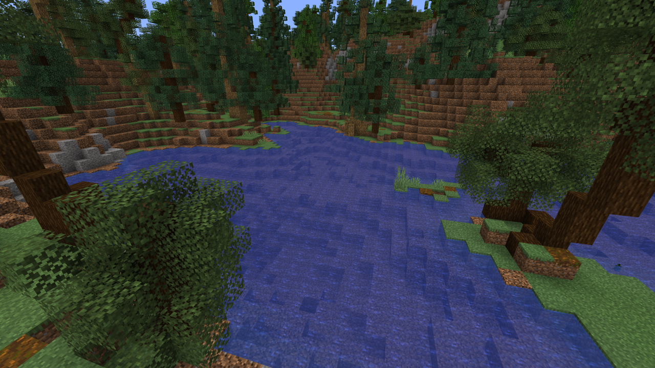 colored-water mountains Minecraft Map