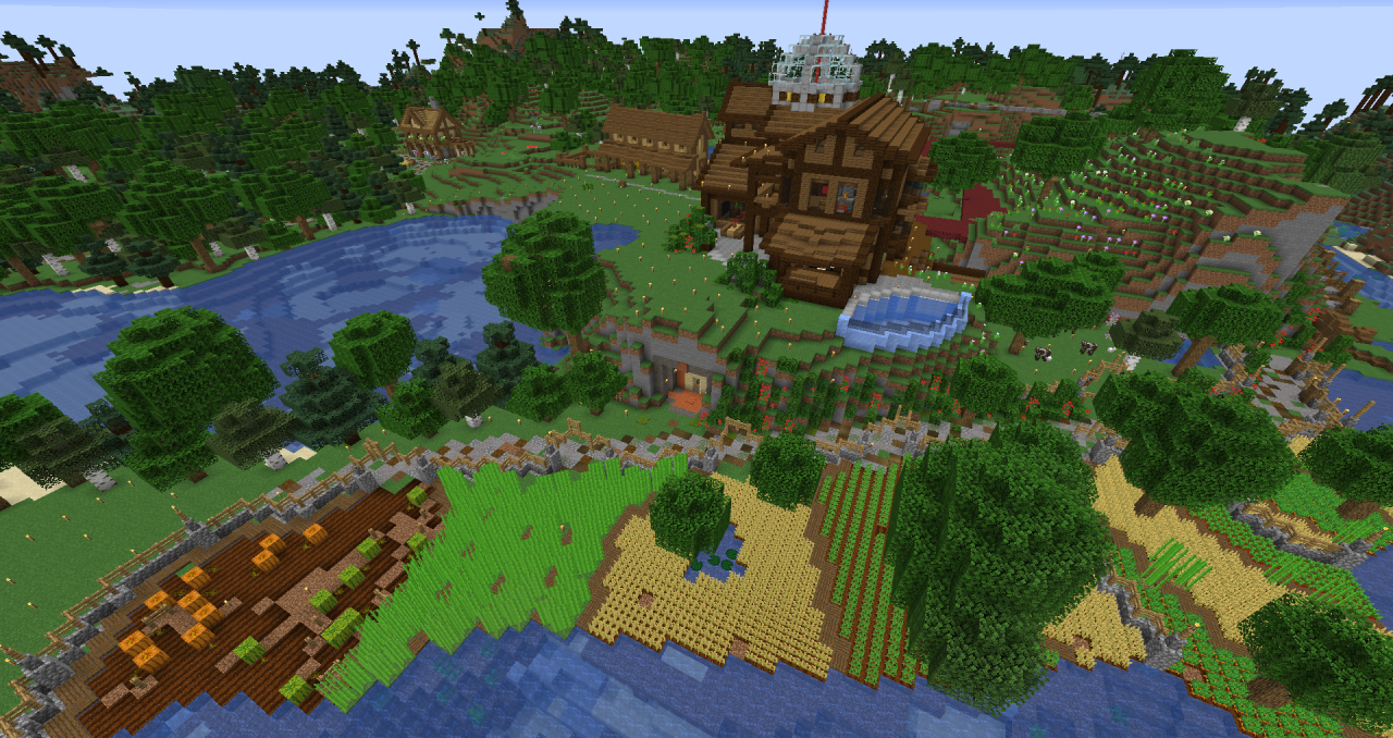 Our SMP Server after 1 Month of playing Minecraft Map