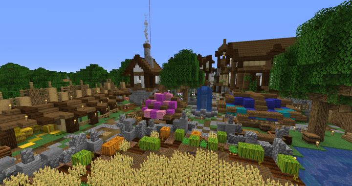 Our SMP Server after 1 Month of playing Minecraft Map