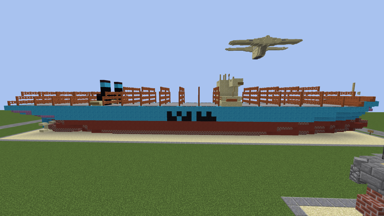 Triple E class is 1/5 scale- now with Schematic Minecraft Map