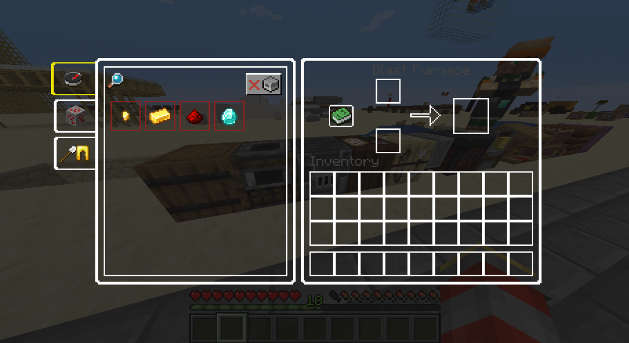 TransparentGUI Minecraft Texture Pack