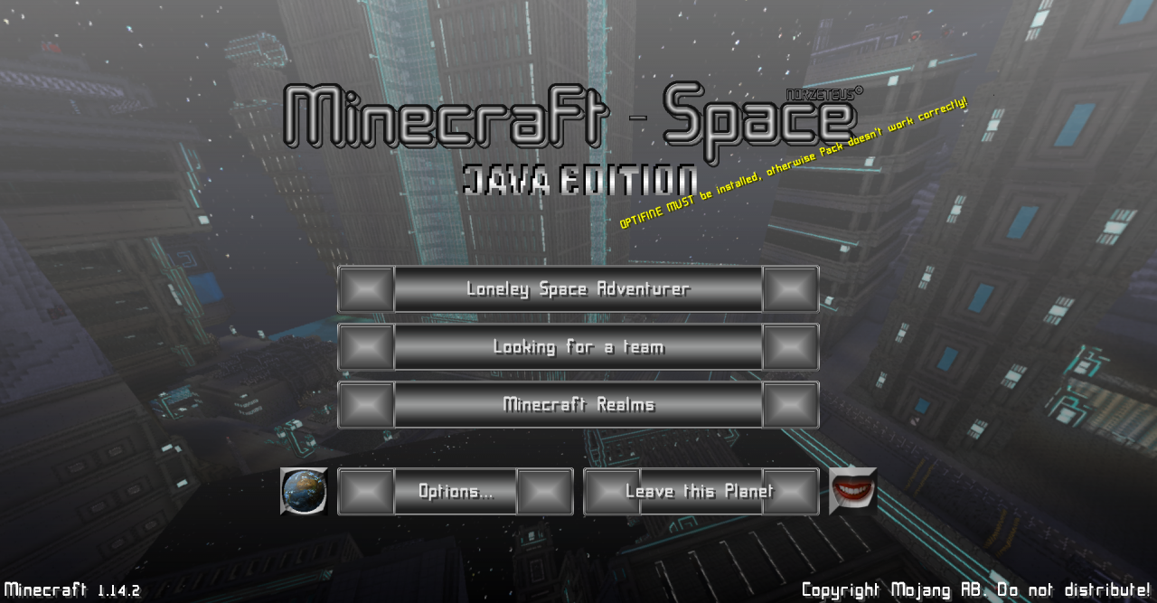 Norzeteus SPACE - UI MCvers. 1.20.4 Minecraft Texture Pack