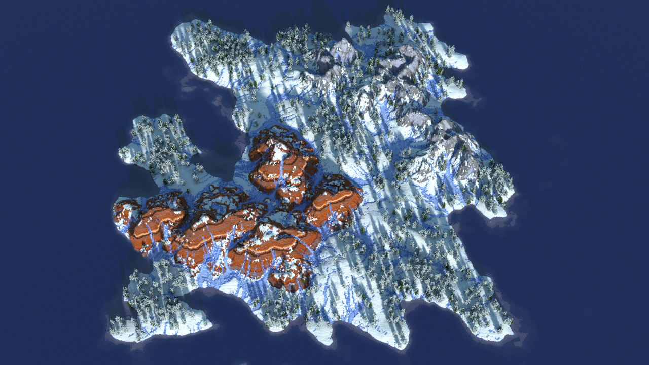 Icy Mesa Biome [Custom Terrain] Minecraft Map
