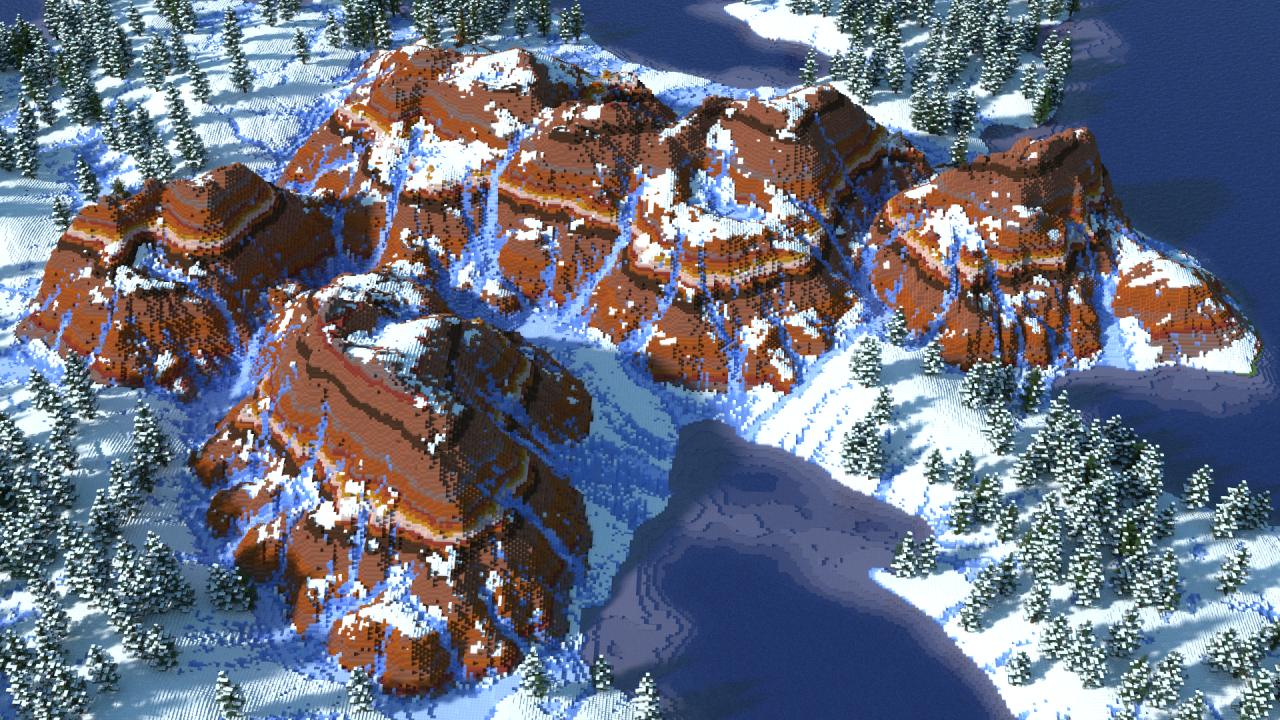 Icy Mesa Biome [Custom Terrain] Minecraft Map