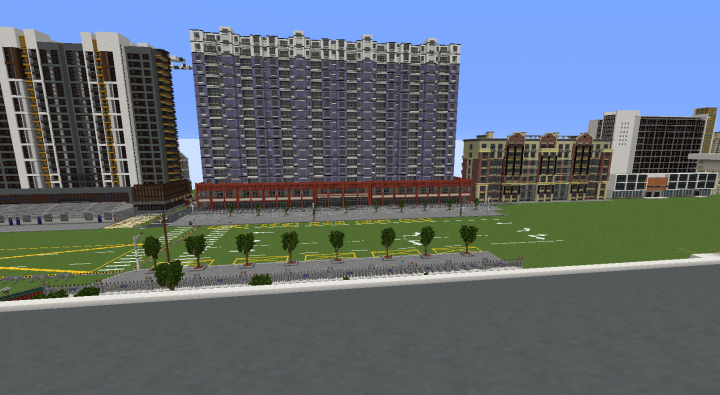 Large scale modern Minecraft Map