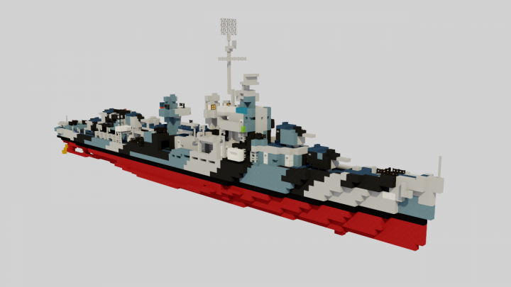 Fletcher class Destroyer (DD-445 and DD-507) Minecraft Map