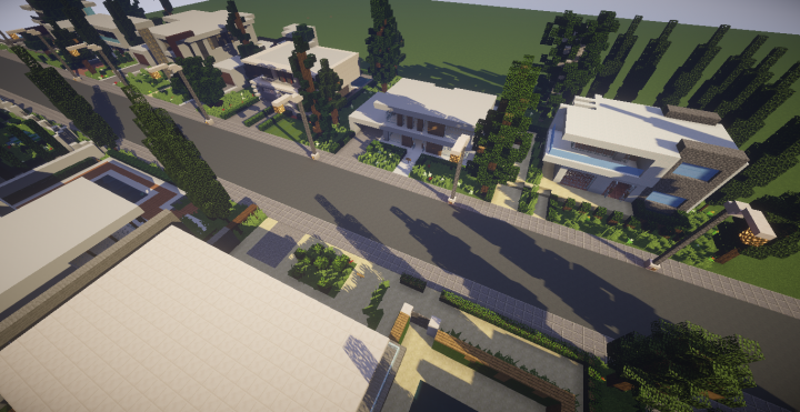 modern neighborhood 2 Minecraft Map