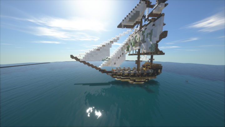 sailing ship with island Minecraft Map