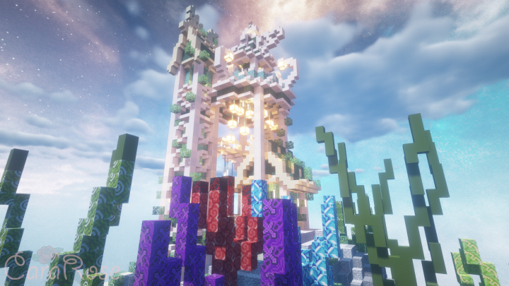 Coral Reef | Little Palace Underwater | Minecraft Timelapse Minecraft Map