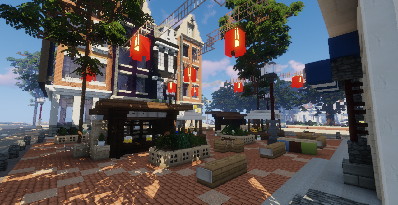 Food Park/Shopping Street Minecraft Map