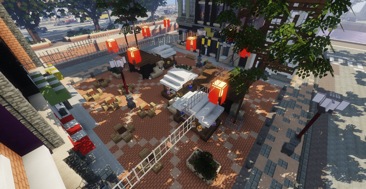 Food Park/Shopping Street Minecraft Map