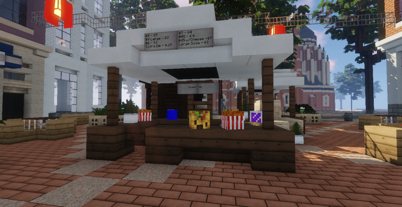 Food Park/Shopping Street Minecraft Map