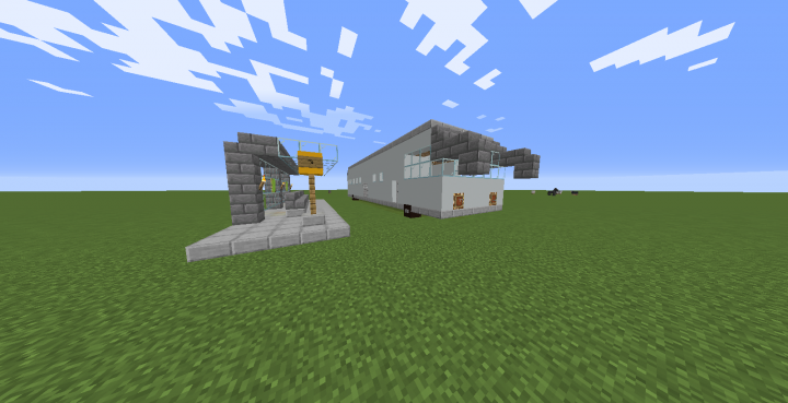 Bus and Bus Stop Minecraft Map