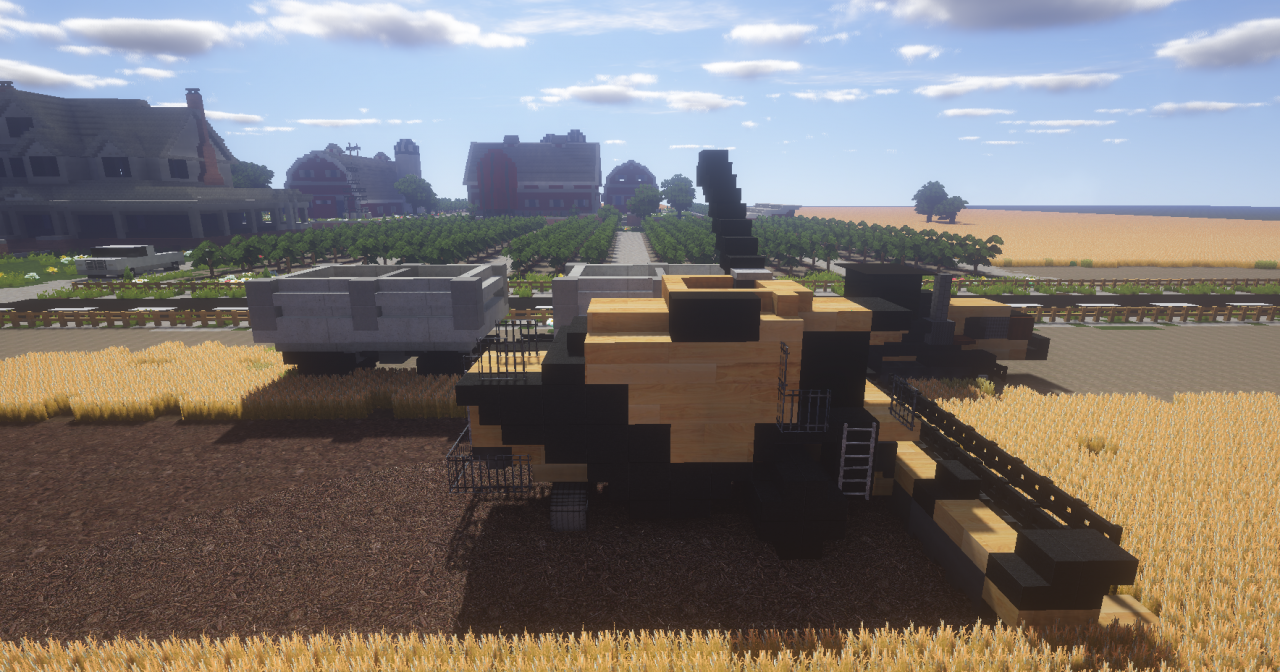 1.5:1 Scale Caterpillar lexion combine harvester and Cat Challenger ...