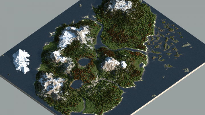 Small island in the sea - 2500х2500 Minecraft Map