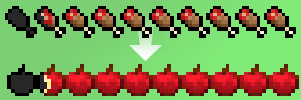 Apple Hunger Bar Minecraft Texture Pack