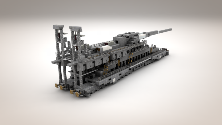 Schwerer Gustav Railway Gun (1.5:1) Minecraft Map