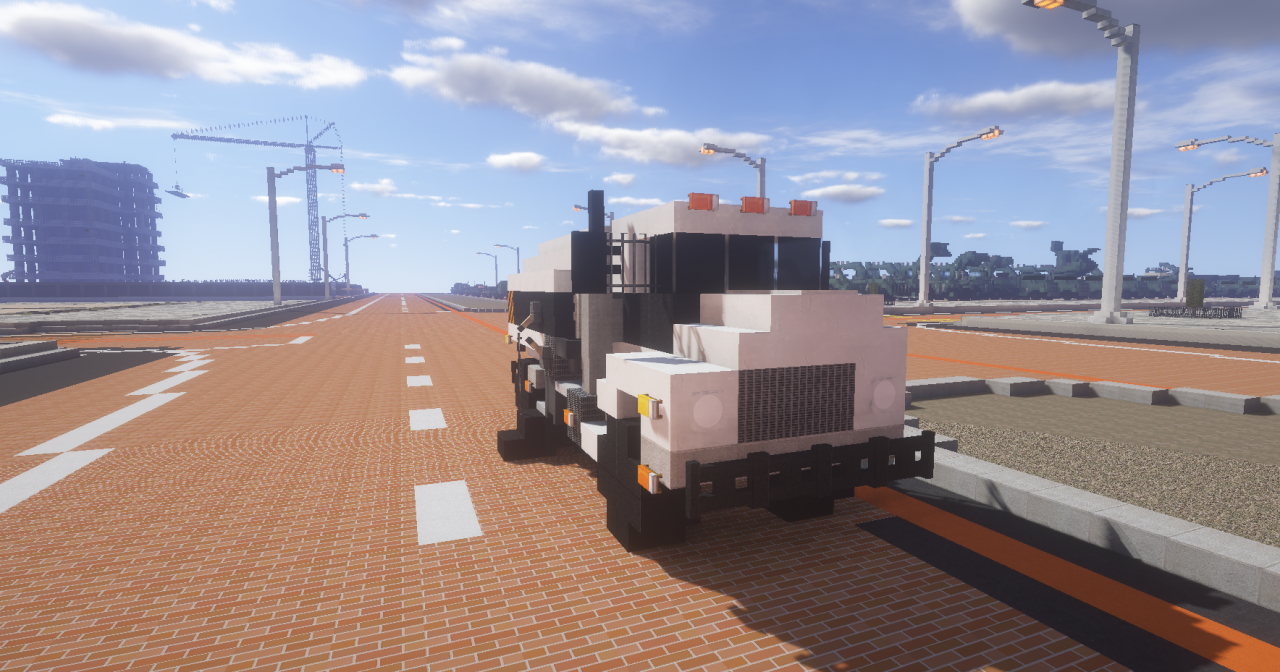 1.5:1 Scale Mack Mid-Liner and Mack DM Street Sweepers. Minecraft Map