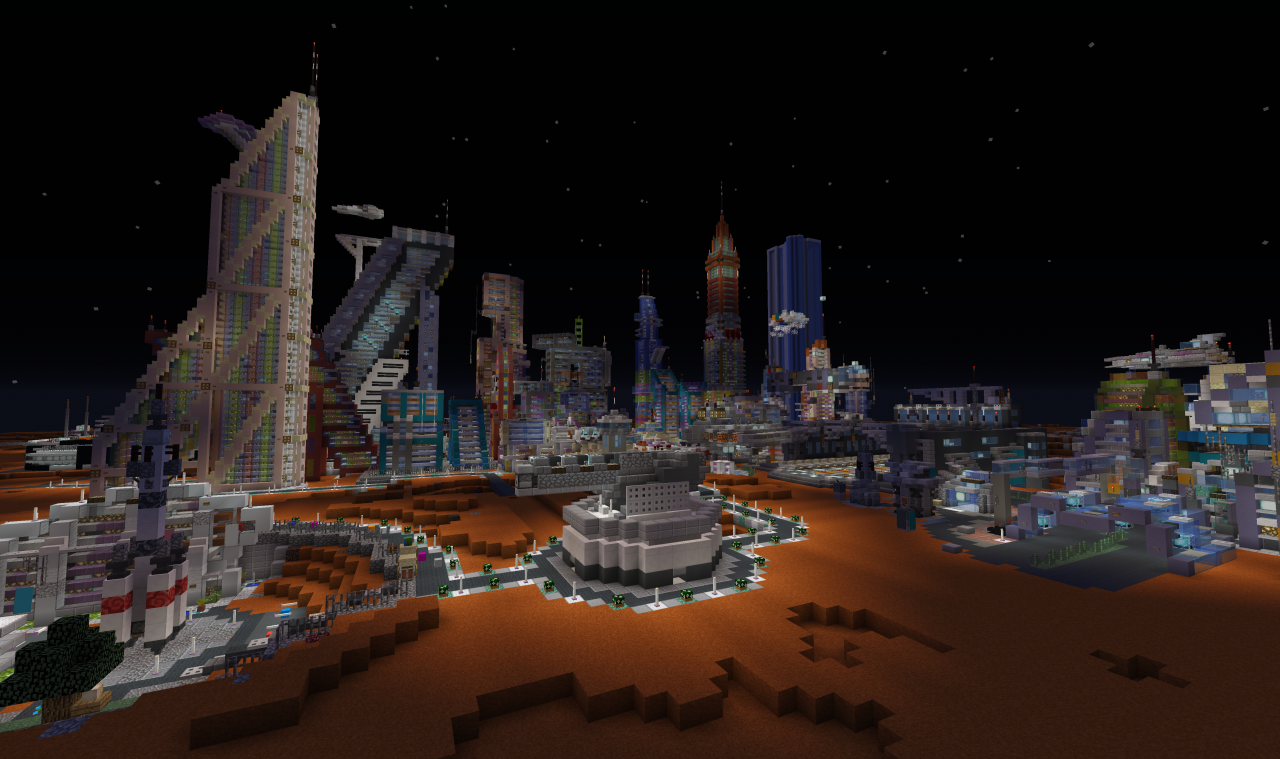 A miniature Mars Minecraft Map