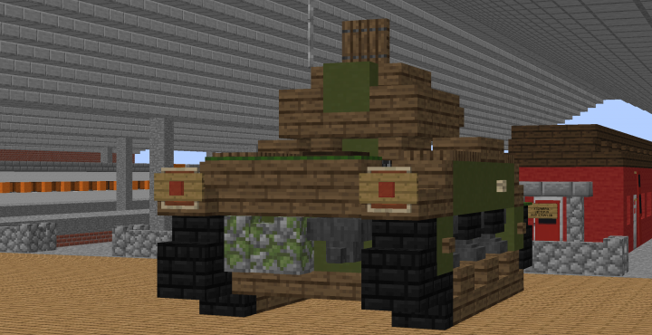 [4th of July Special Part 2]: [1.5:1 Scale] M4 Sherman Tank Minecraft Map