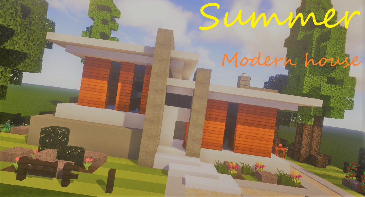 Summer Time ! Modern House Minecraft Map