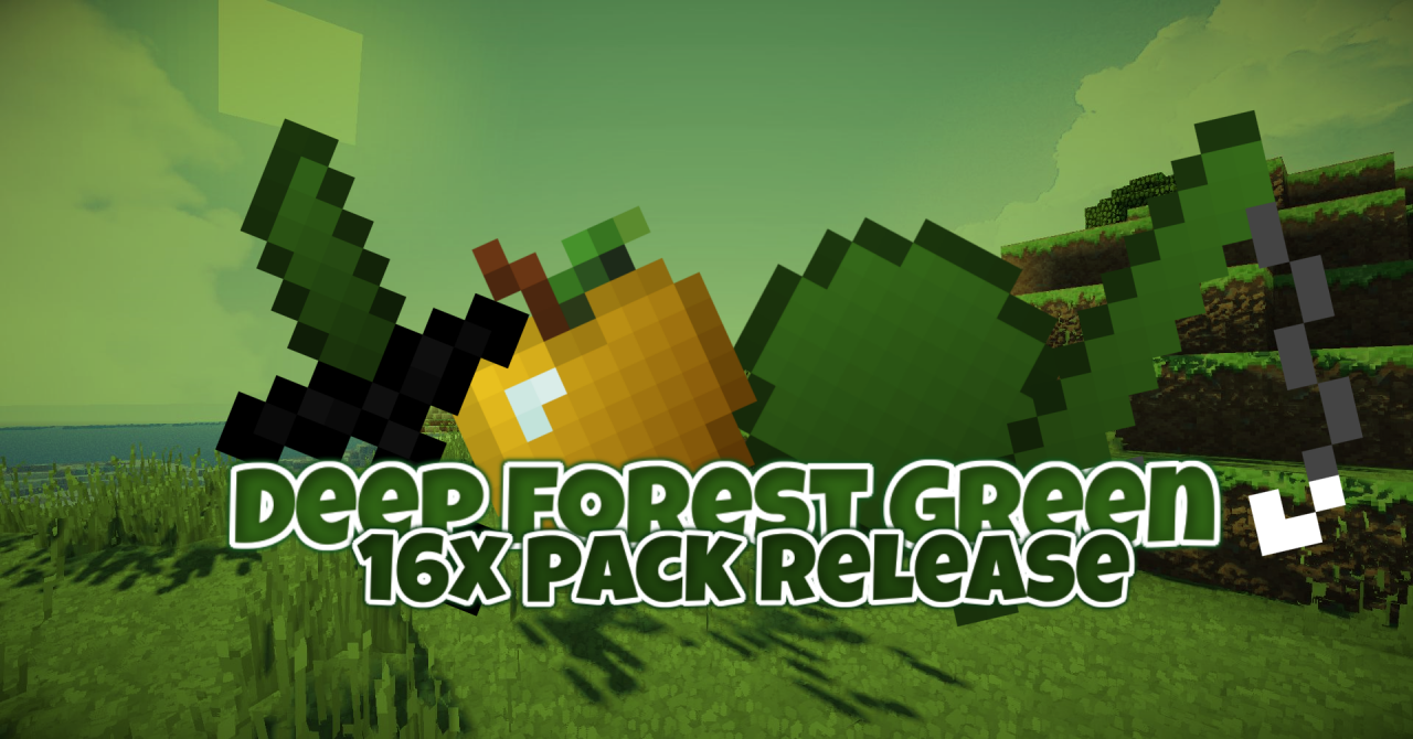 Deep Forest Green 16x16 Minecraft Texture Pack