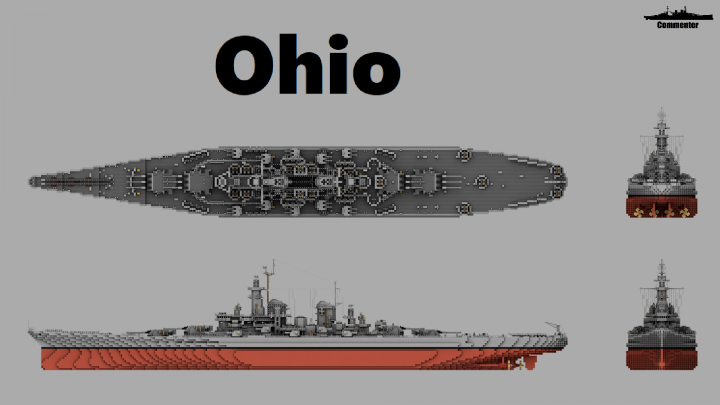 USS Ohio 1:1 (WOWS) Minecraft Map