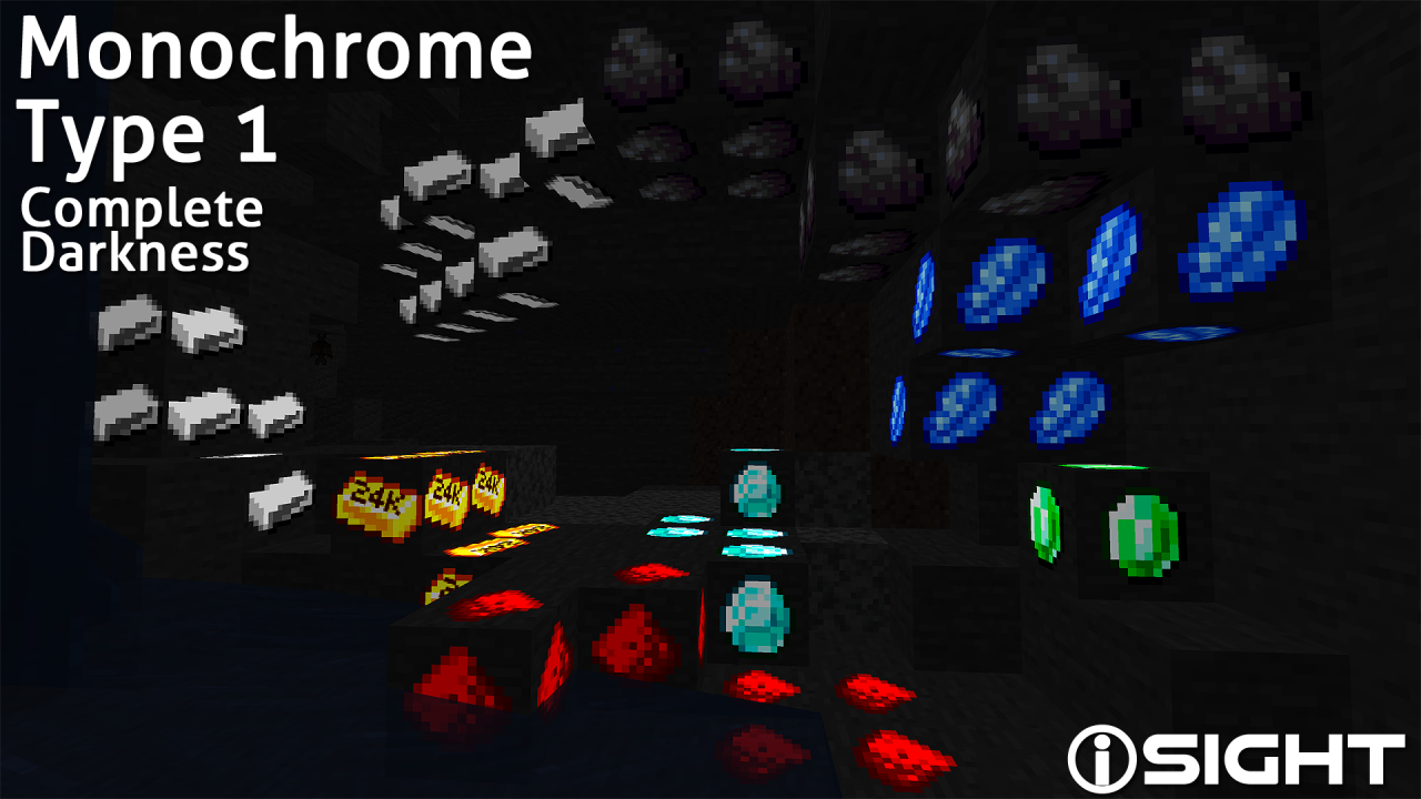 iSIGHT Monochromacy Color Blindness Texture Pack Addon Type 1 | [1.14.x ...