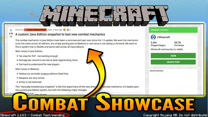 Minecraft 1.14.3 Combat Update Showcase