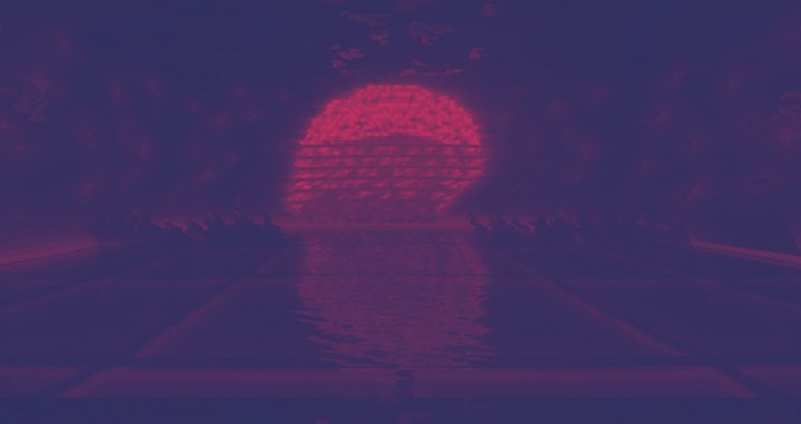 Vaporwave sunset - NationsGlory Minecraft Map