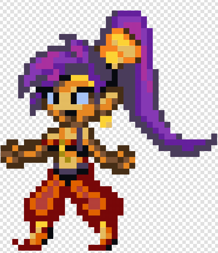 Shantae Pixel Art Minecraft Map