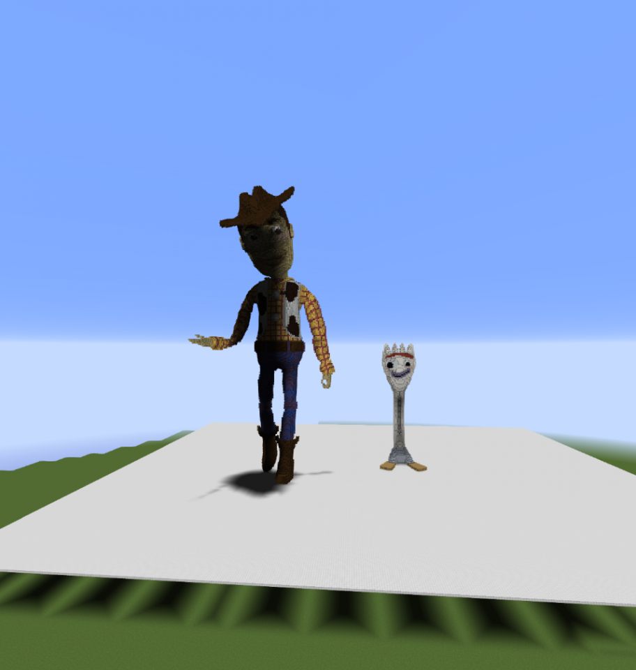 Minecraft Toy Story 4 Woody and Forky My Favorite summer movie ...