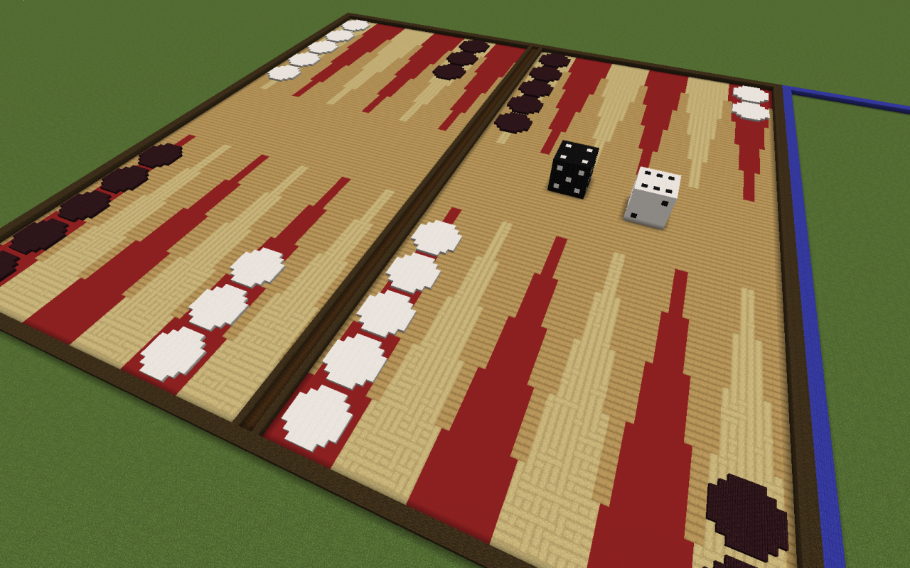 How to make a Dice House and Backgammon Board to go in it. Minecraft Map