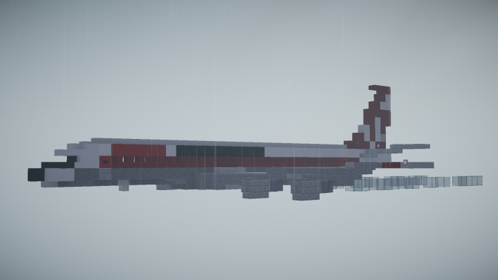 Boeing 707 1:1 Qantas Minecraft Map