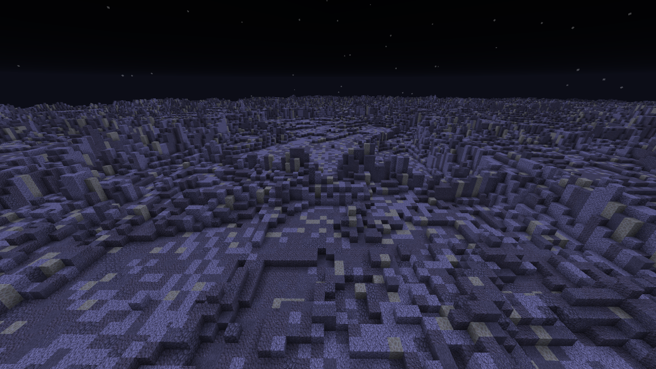 Custom Moon Terrain - Rocky Barren Planet - ↓ DOWNLOADABLE ↓ Minecraft Map