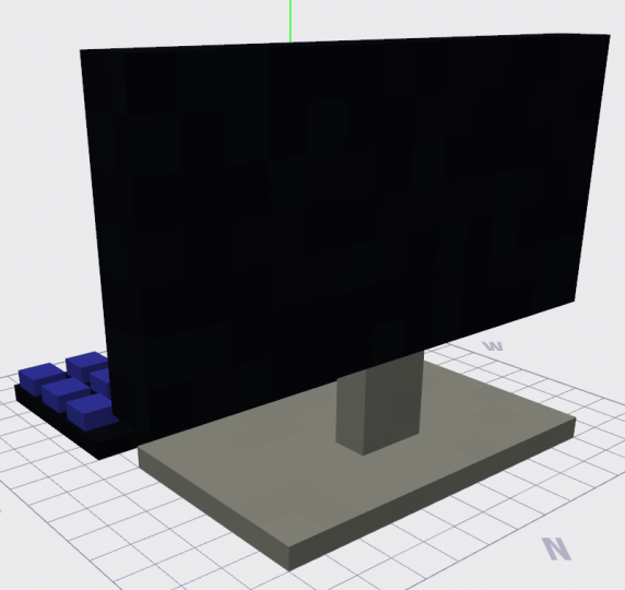 {3D Model} Monitor and keyboard Minecraft Texture Pack