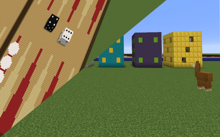 How to make a Dice House and Backgammon Board to go in it. Minecraft Map